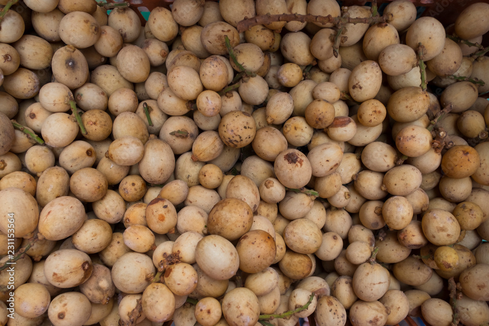 Pile of langsad in the market. Background and texture of langsad (local ...