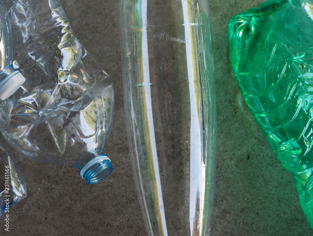 Plastic bottles detail texture Stock Photo | Adobe Stock