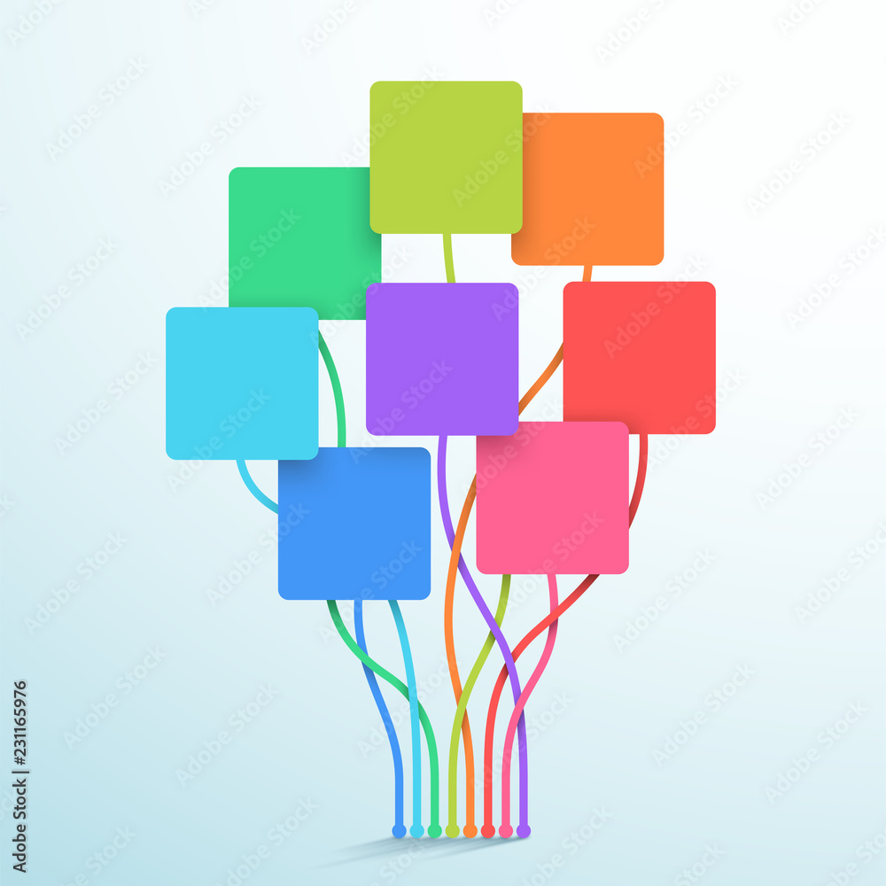 8 Point Vector Text Box Diagram 3d Infographic Template Stock Vector ...