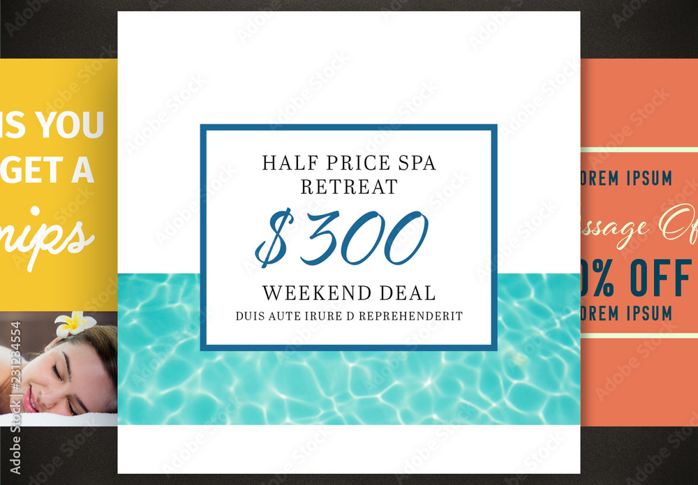 Bright Social Media Post Layouts Stock Template | Adobe Stock