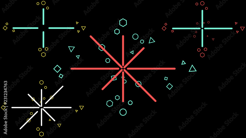 Geometric Burst Overlays Stock Template | Adobe Stock