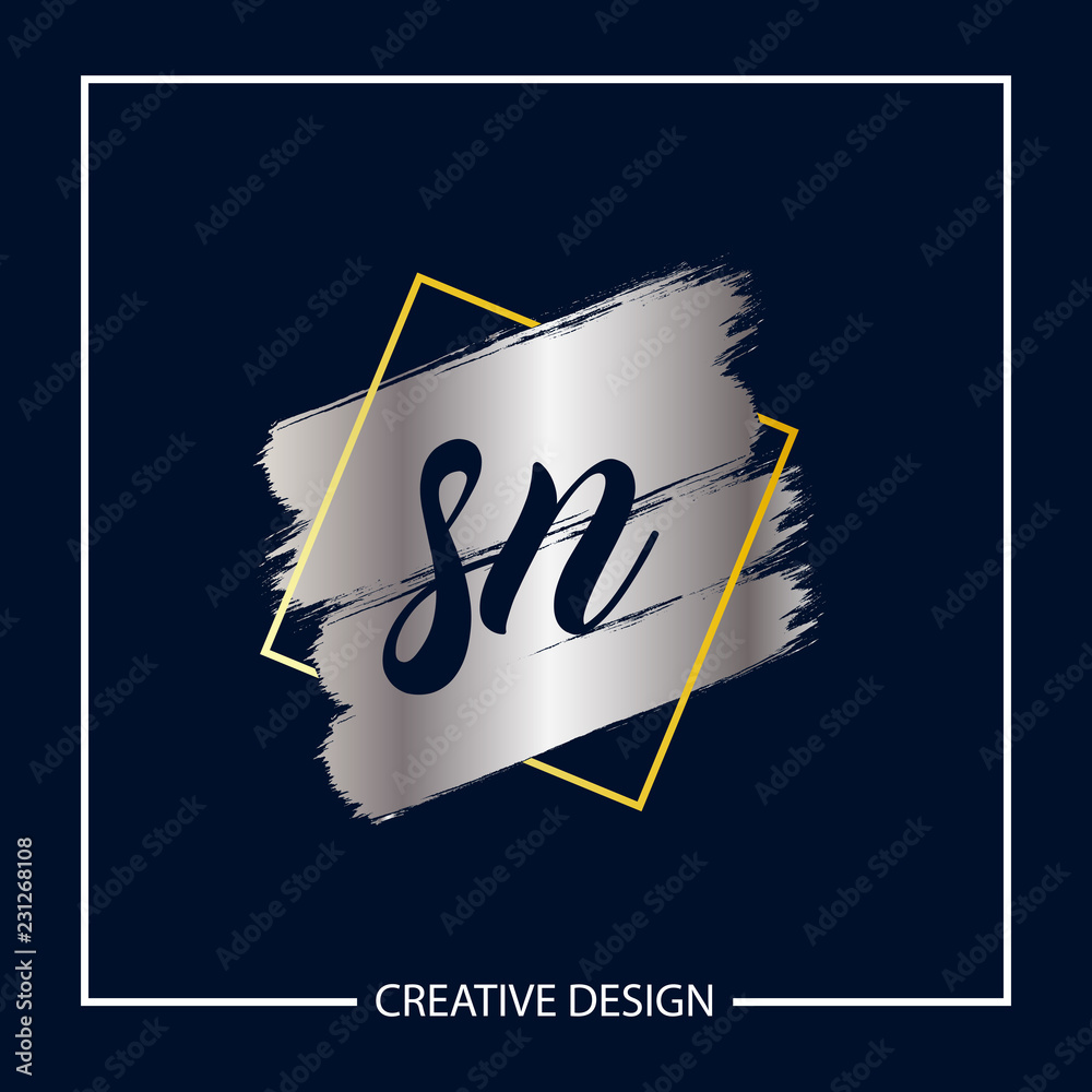 Initial Letter SN Logo Template Design Vector Illustration Stock Vector ...