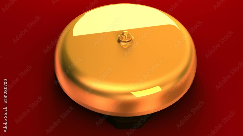 Boxing bell on red background. 3DCG render animation. Stock 비디오 | Adobe ...