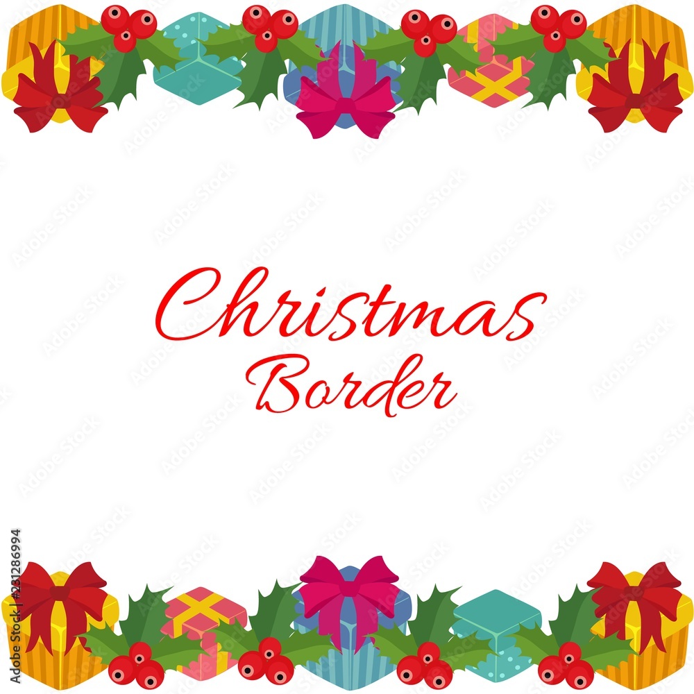 Christmas Present Borders Clip Art