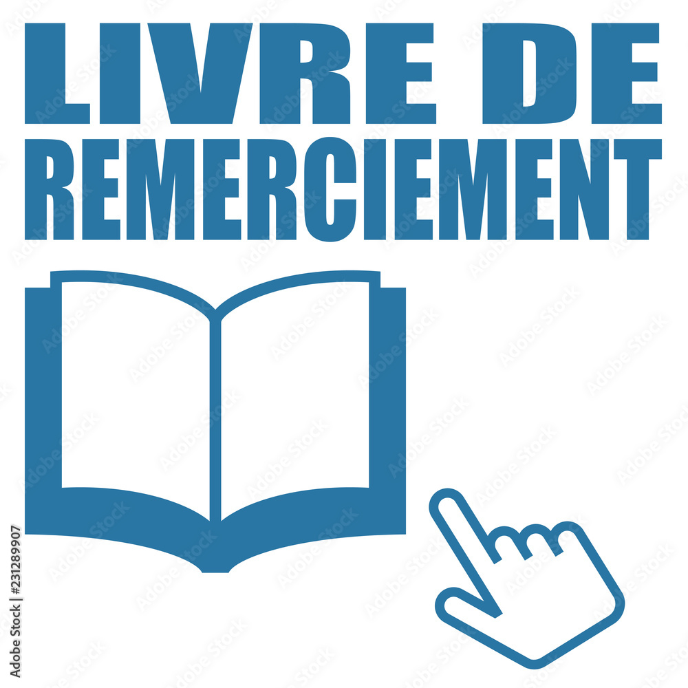 Logo livre de remerciement. Stock Vector | Adobe Stock