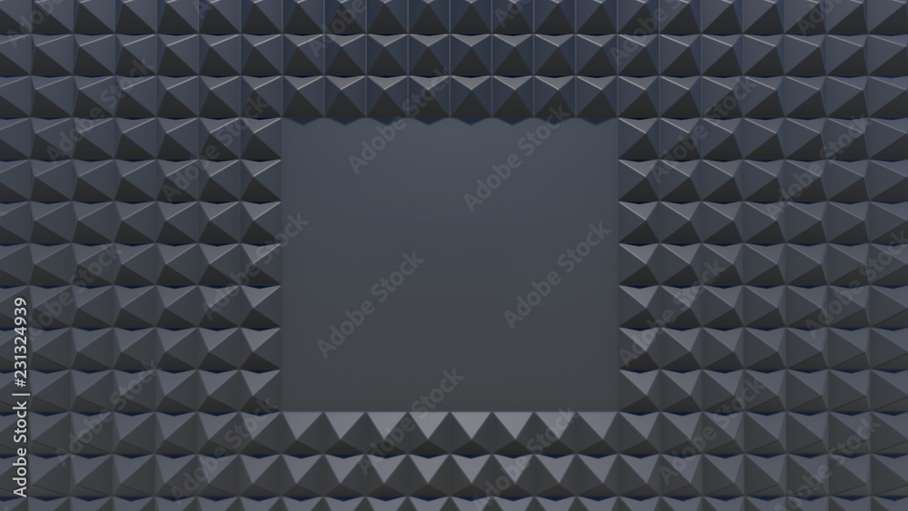 Black background with piramide pattern, 3d rendering Stock Illustration ...