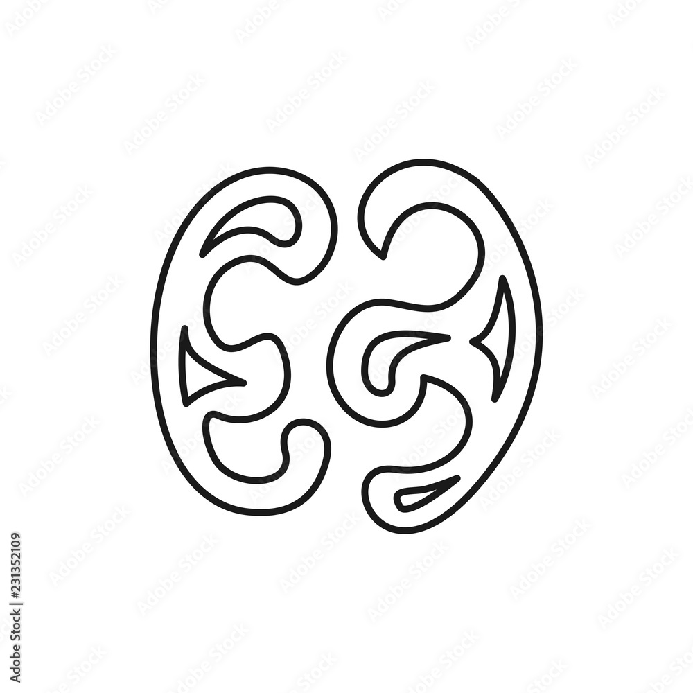 Black & white vector illustration of french curve template set . Line ...
