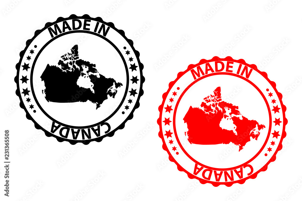 Made In Canada Stamp Vector Canada Map Pattern Black And Red Stock made-in-canada-stamp-vector-canada-map-pattern-black-and-red-stock