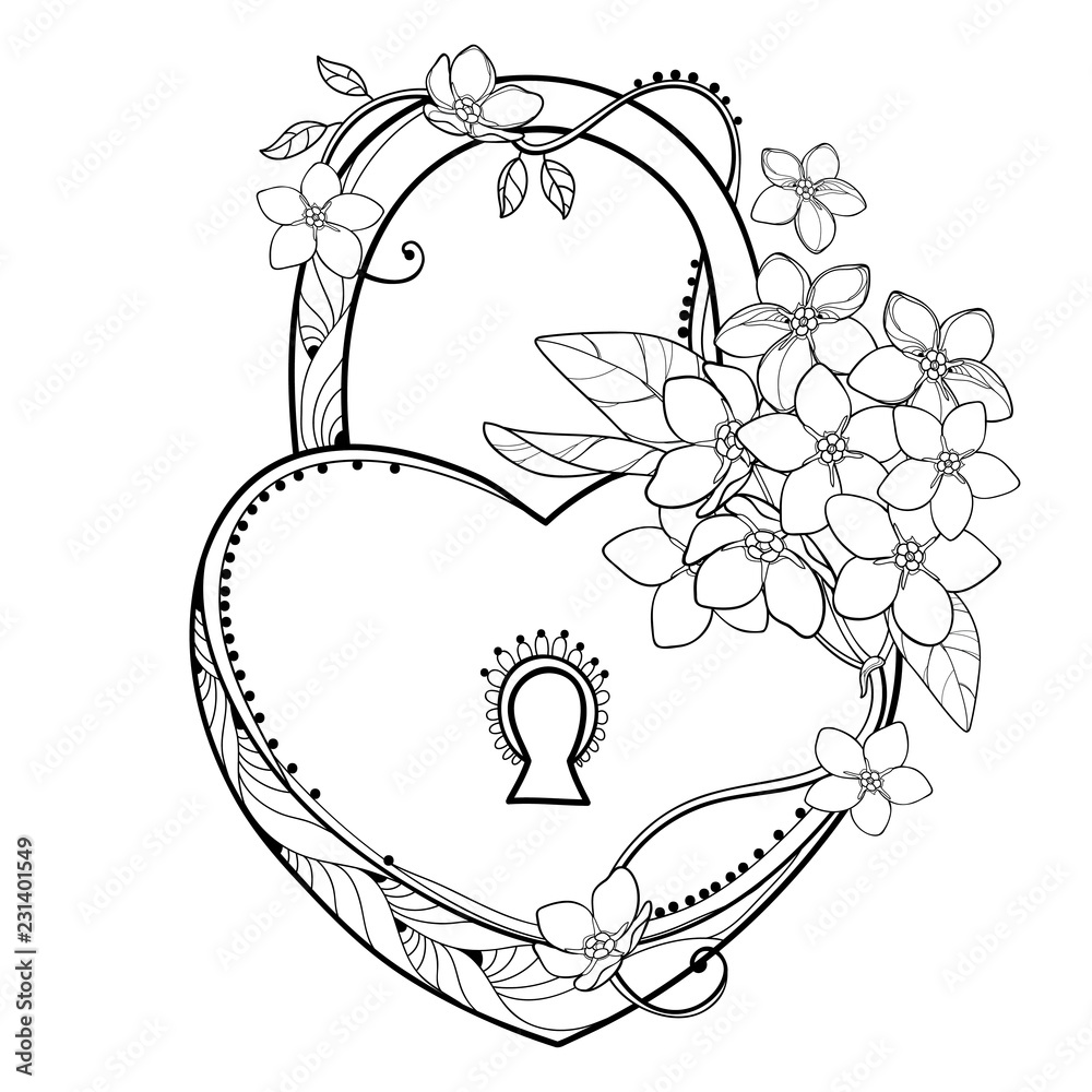 Forget Me Not Outline