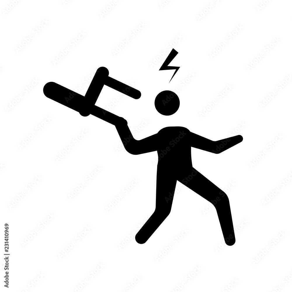 angry human icon. Trendy angry human logo concept on white background ...