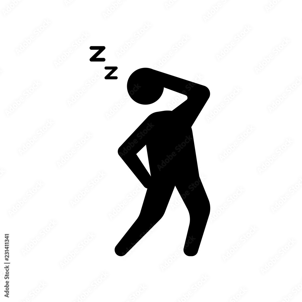 exhausted human icon. Trendy exhausted human logo concept on white ...