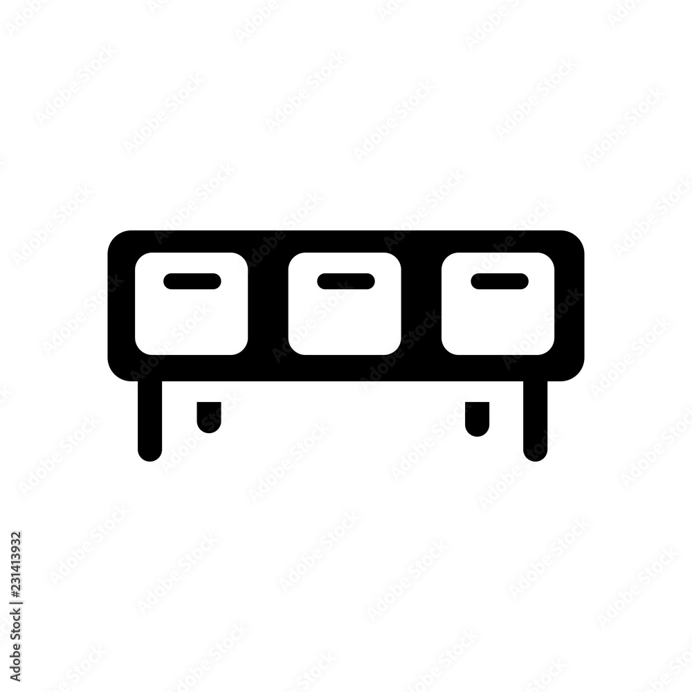 credenza icon. Trendy credenza logo concept on white background from ...