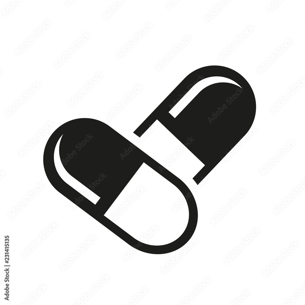 Pills icon. Trendy Pills logo concept on white background from Health and Medical collection ...