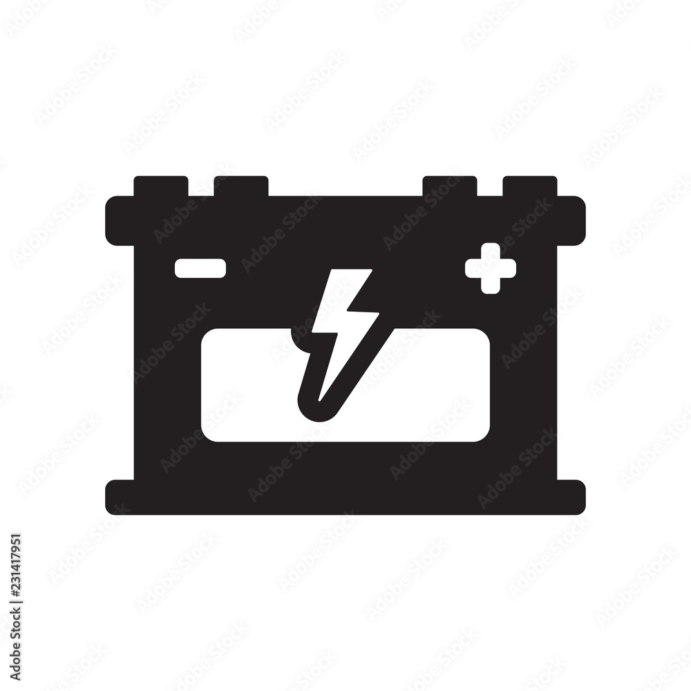 industrial Battery icon. Trendy industrial Battery logo concept on ...