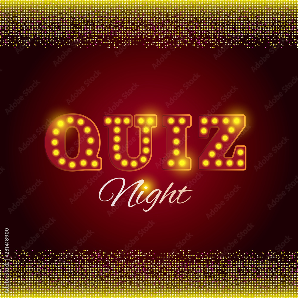 Trivia game or quiz show background with light bulbs Stock Vector ...