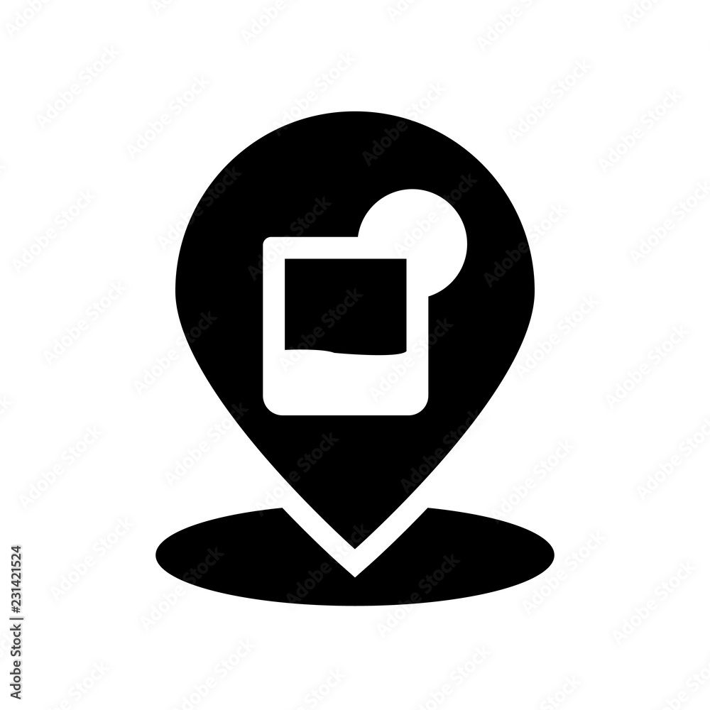 Club location icon. Trendy Club location logo concept on white ...