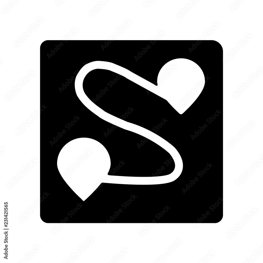 Distance icon. Trendy Distance logo concept on white background from ...