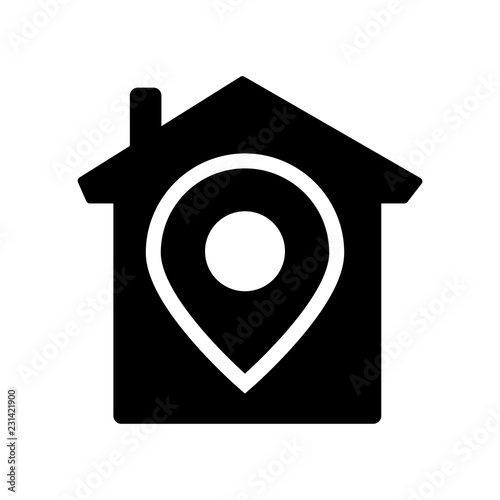 property location icon. Trendy property location logo concept on white ...