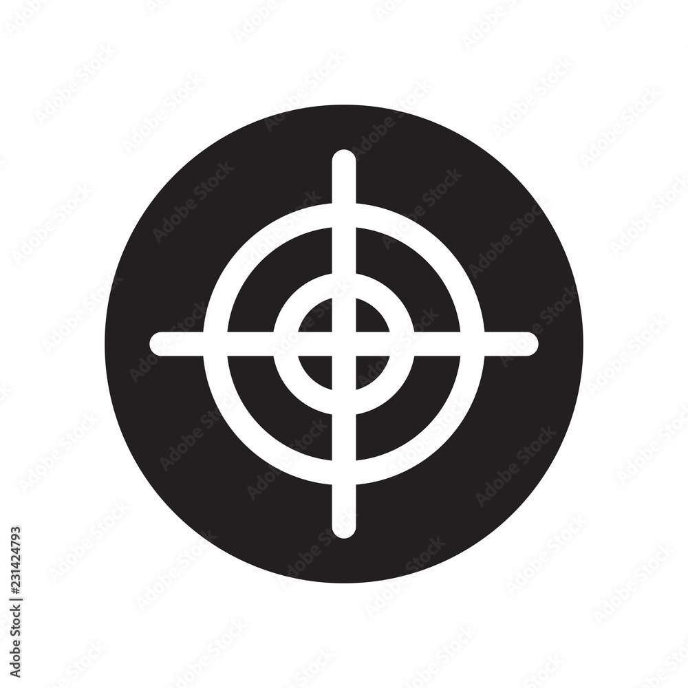 Gun target icon. Trendy Gun target logo concept on white background ...