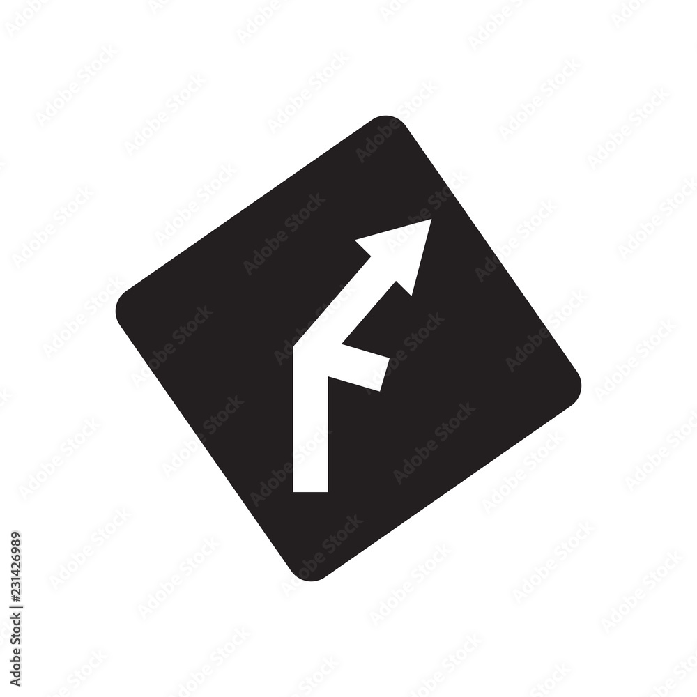 degree curve road sign icon. Trendy degree curve road sign logo concept ...