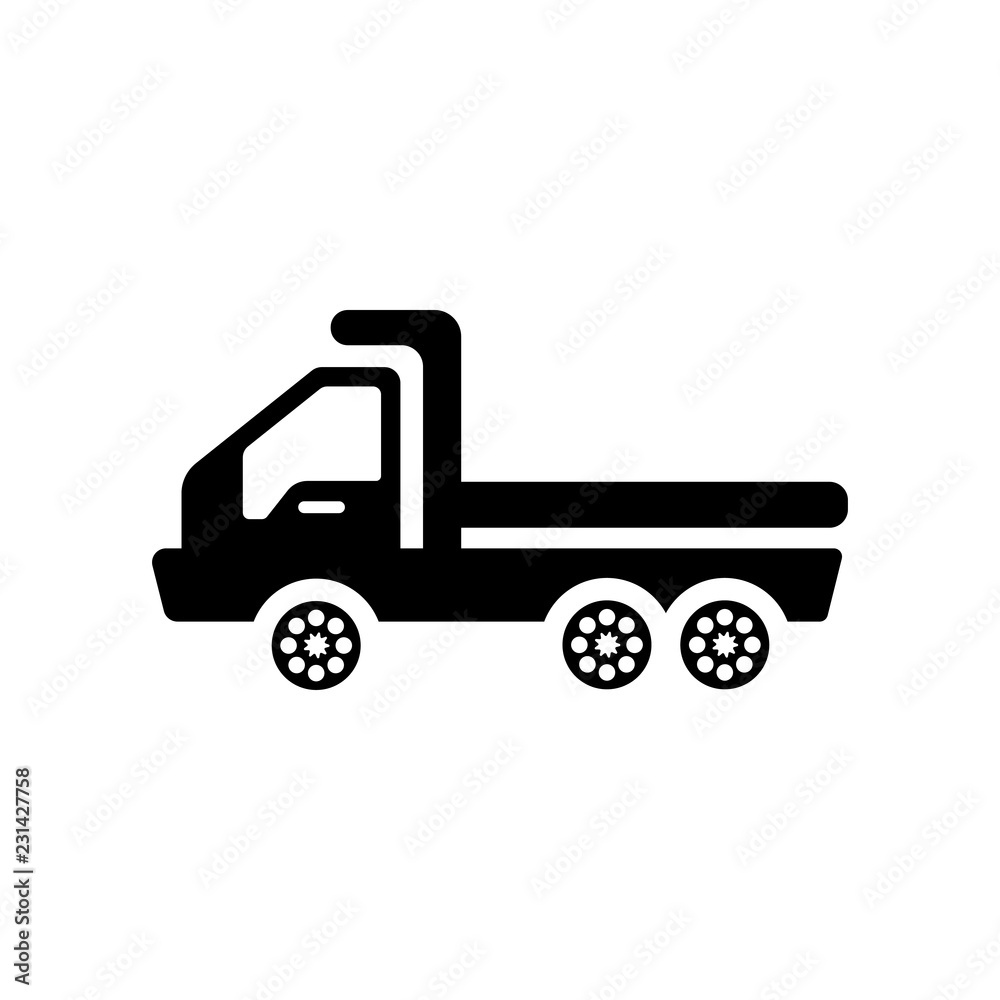 flatbed lorry icon. Trendy flatbed lorry logo concept on white ...