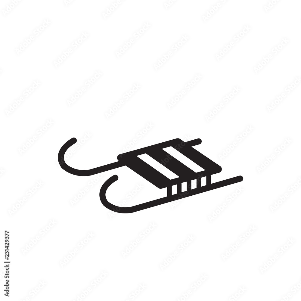 Sled icon. Trendy Sled logo concept on white background from Winter ...