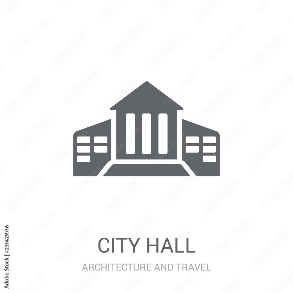City hall icon. Trendy City hall logo concept on white background from ...