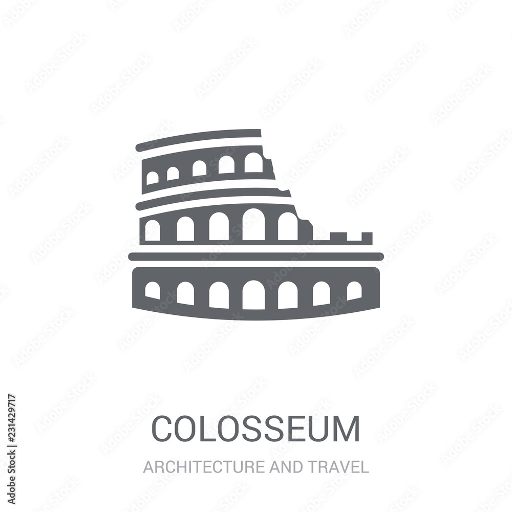 Colosseum icon. Trendy Colosseum logo concept on white background from ...