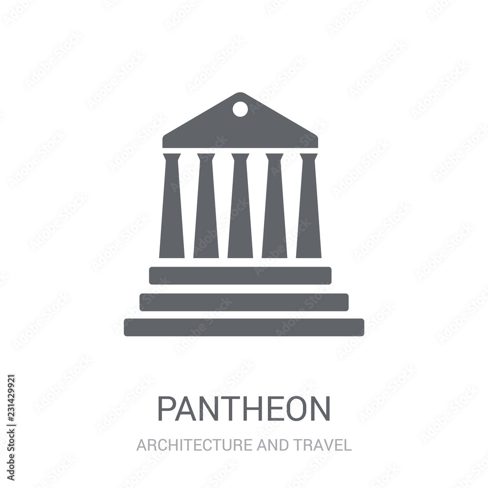 Pantheon icon. Trendy Pantheon logo concept on white background from ...
