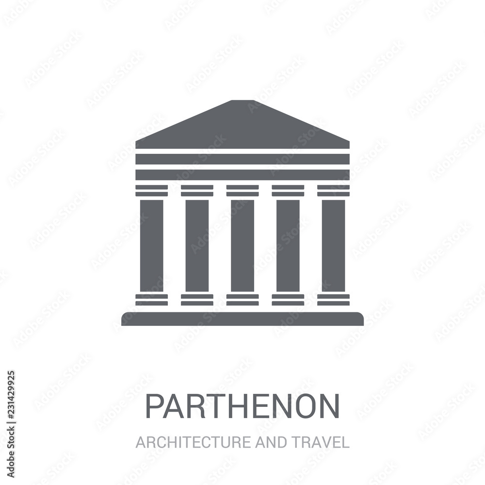 Parthenon icon. Trendy Parthenon logo concept on white background from Architecture and Travel ...
