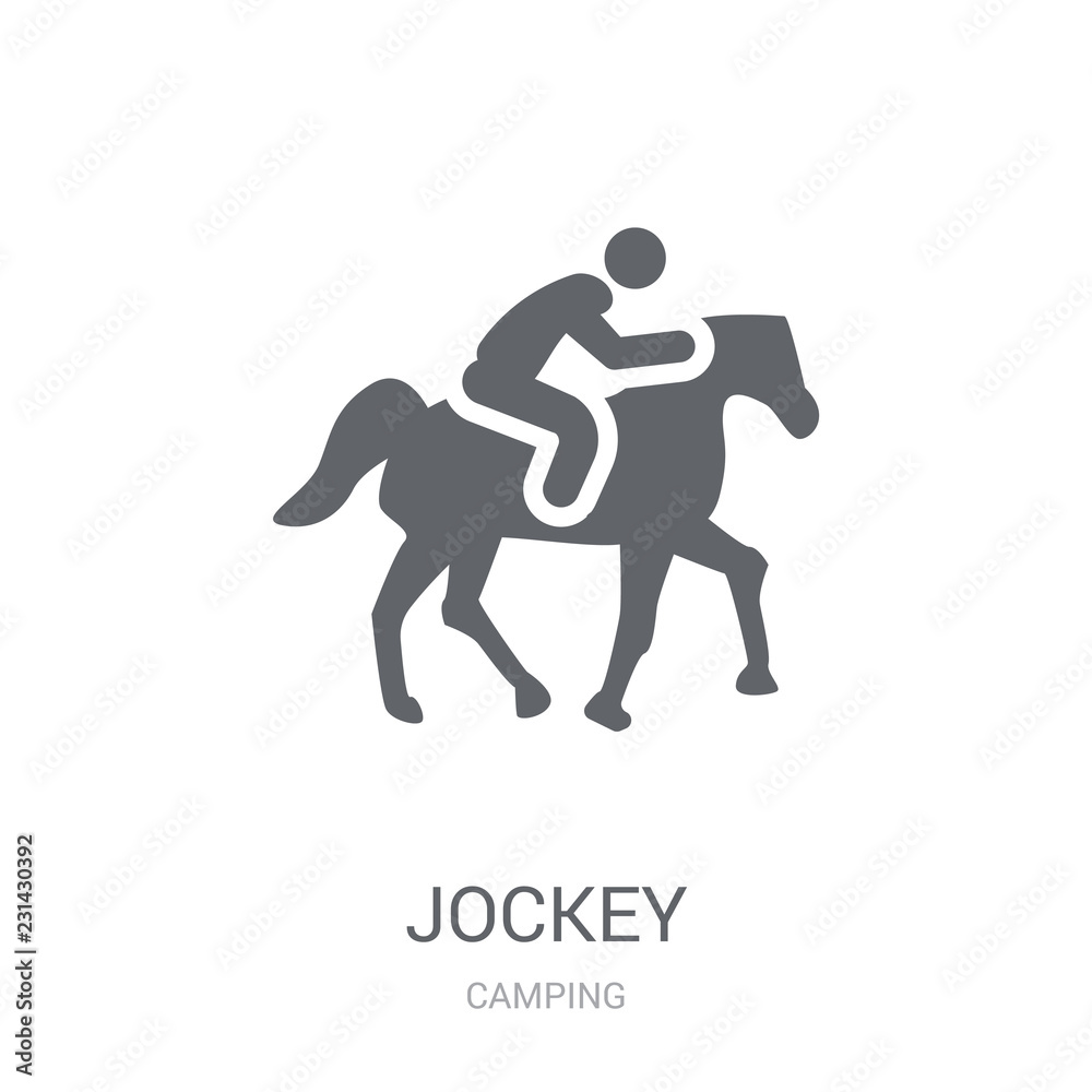 Jockey icon. Trendy Jockey logo concept on white background from ...
