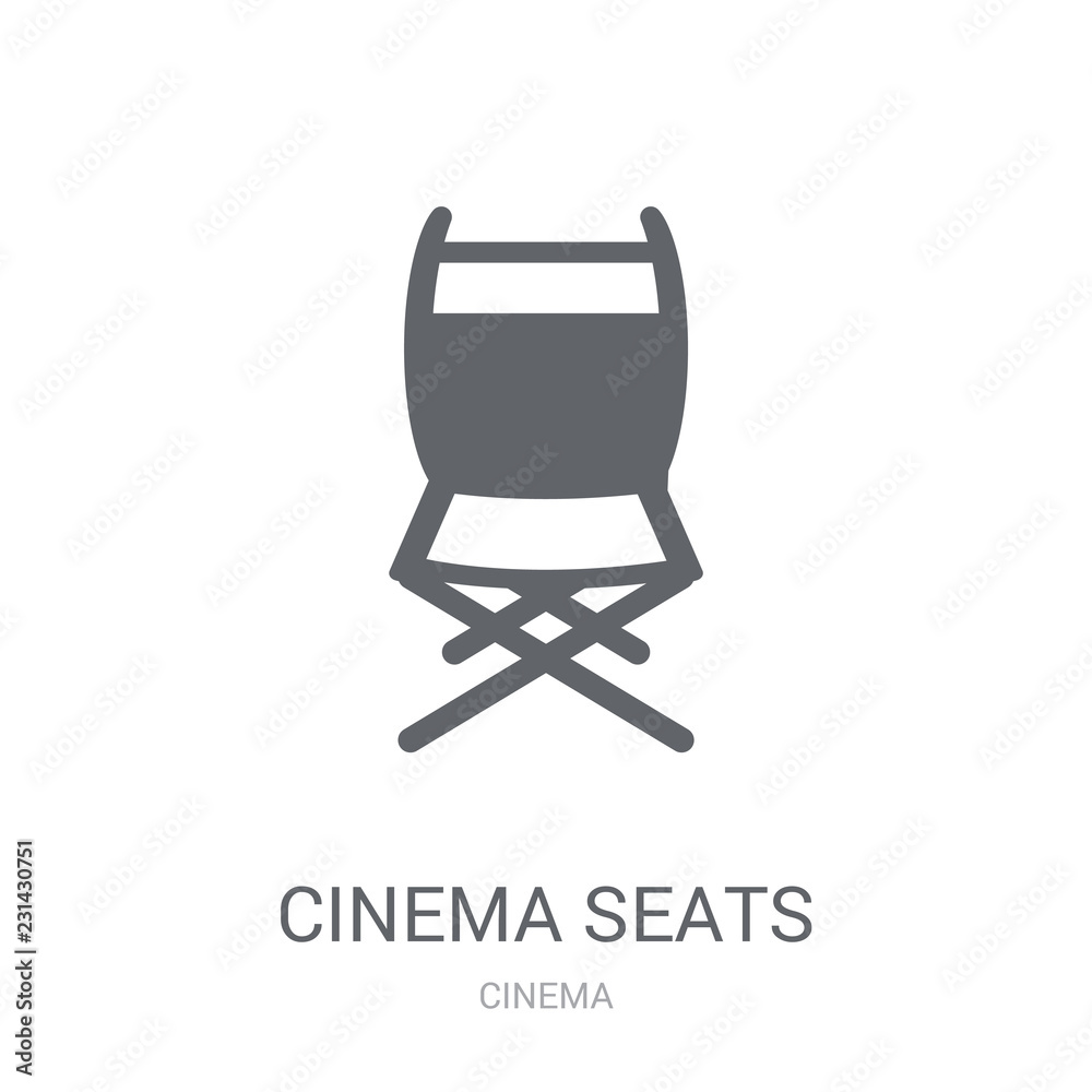 Cinema seats icon. Trendy Cinema seats logo concept on white background ...
