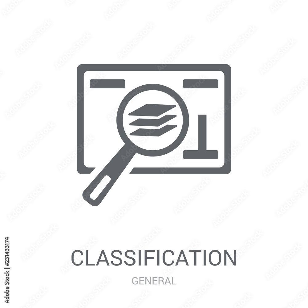 Classification Icon Trendy Classification Logo Concept On White