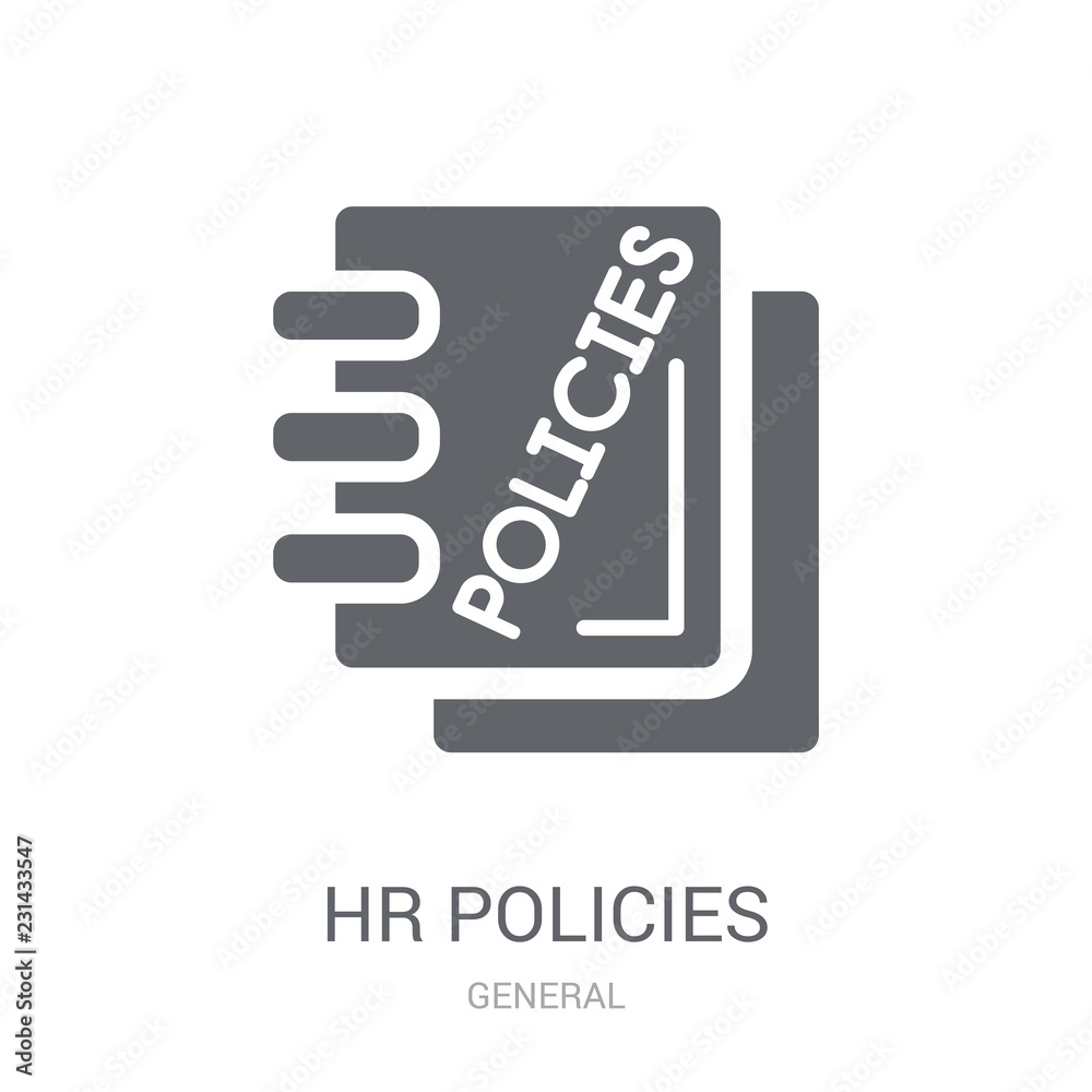 hr policies icon. Trendy hr policies logo concept on white background ...