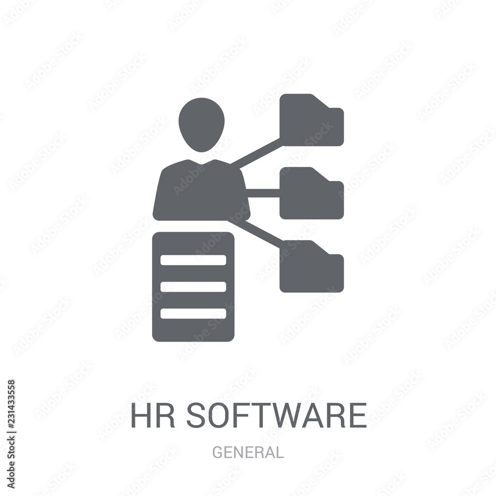 Hr Software Icon Trendy Hr Software Logo Concept On White Background
