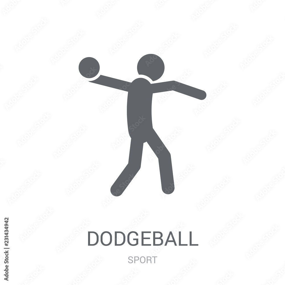 dodgeball icon. Trendy dodgeball logo concept on white background from ...