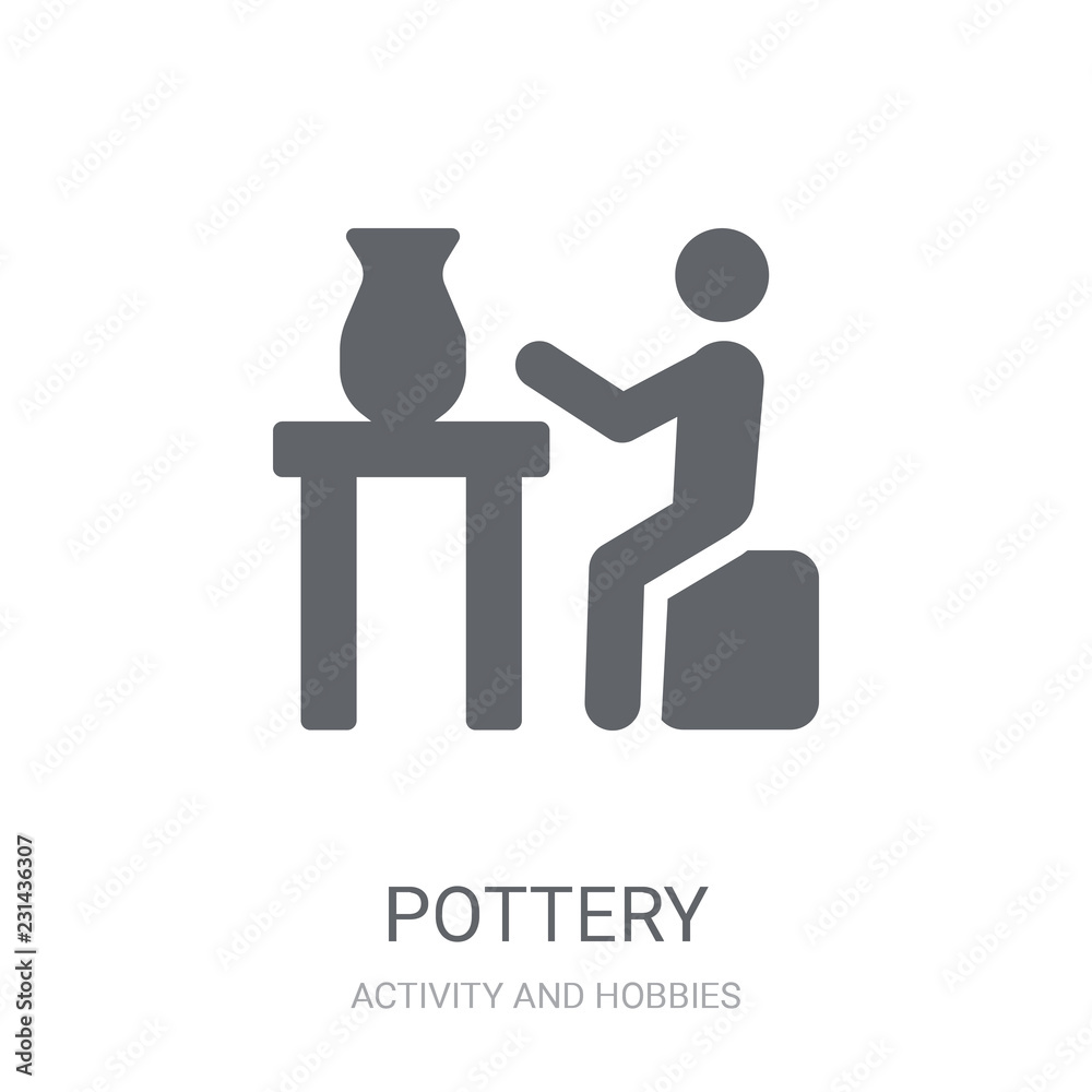 Pottery icon. Trendy Pottery logo concept on white background from ...
