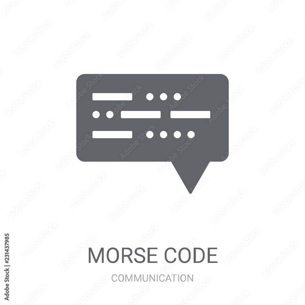 Vetor de Morse code icon. Trendy Morse code logo concept on white ...