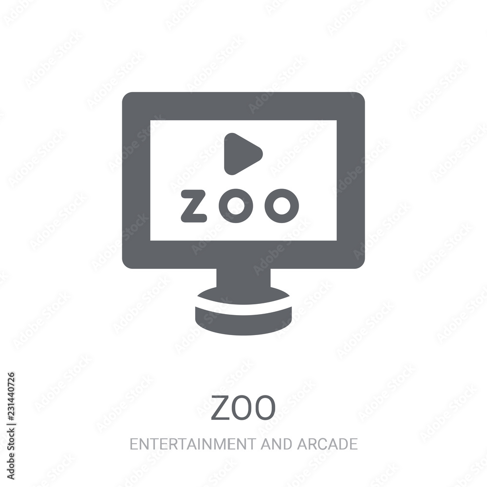 zoo icon. Trendy zoo logo concept on white background from ...