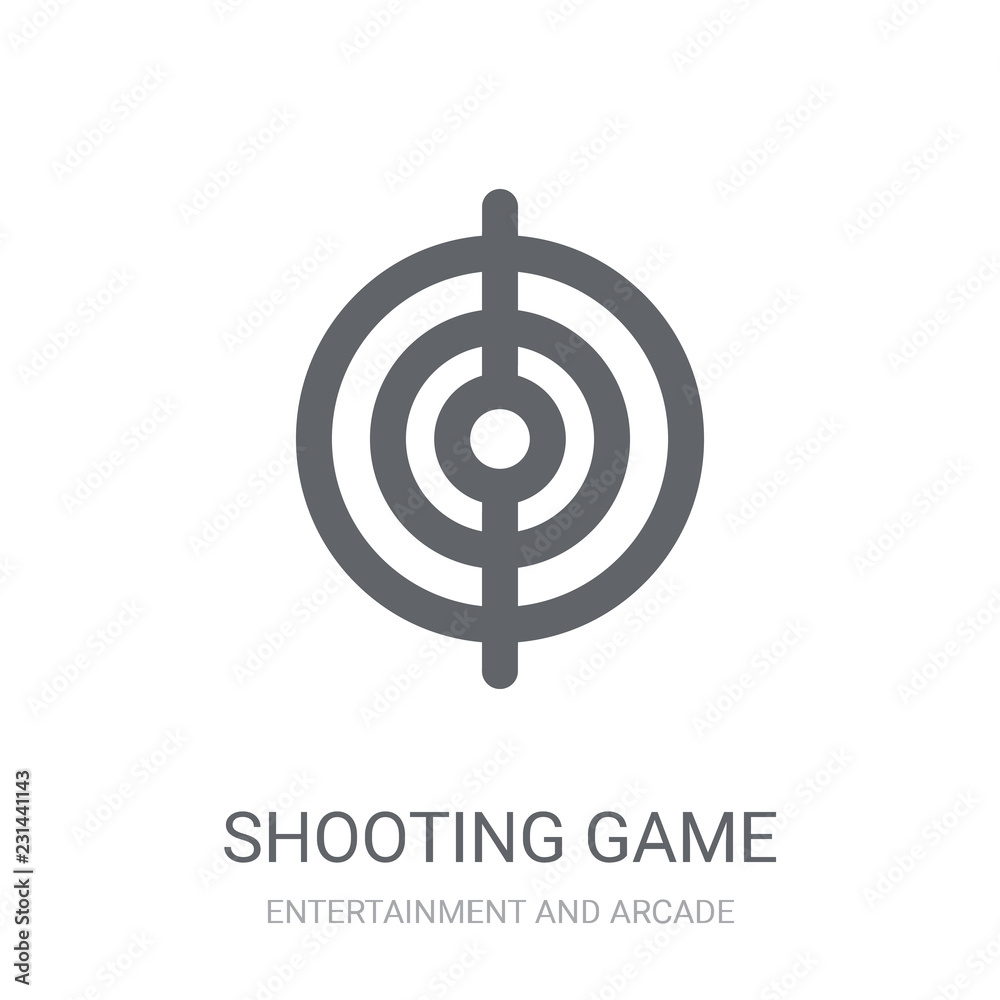 Shooting game icon. Trendy Shooting game logo concept on white ...