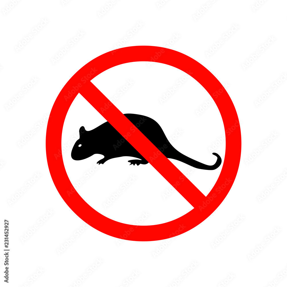No rats symbol sign Stock Vector | Adobe Stock