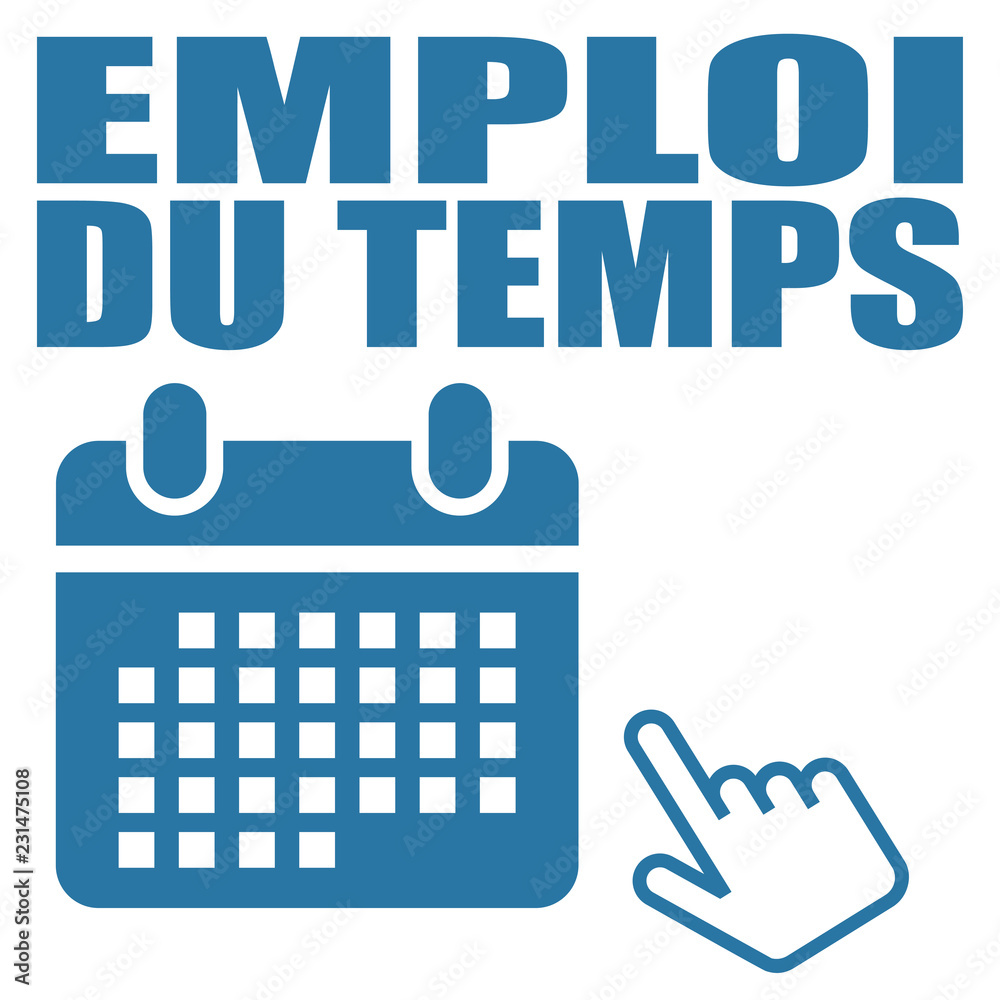 Logo emploi du temps. Stock Vector | Adobe Stock
