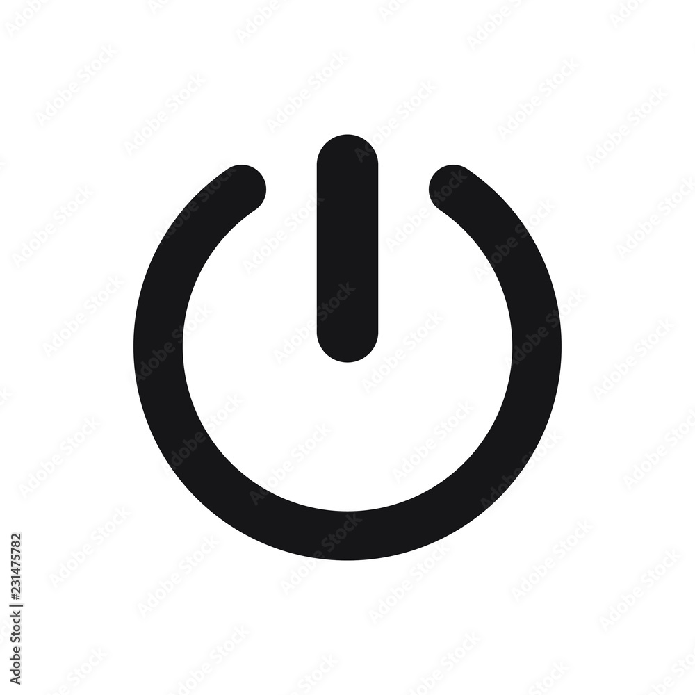 Power icon vector Stock Vector | Adobe Stock