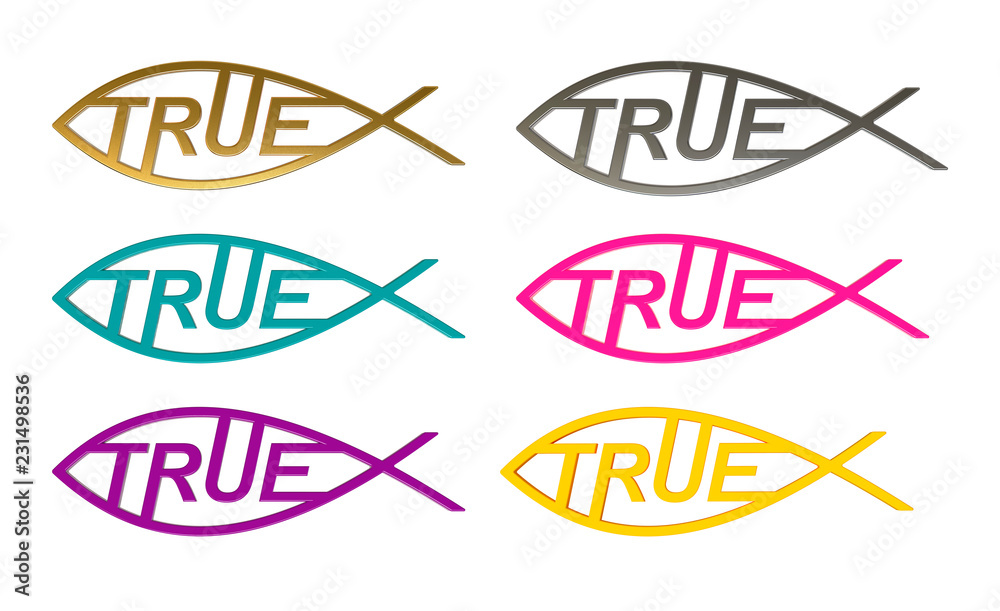 Symbol of Christ as truth. True knowledge. 3D illustration. Stock ...