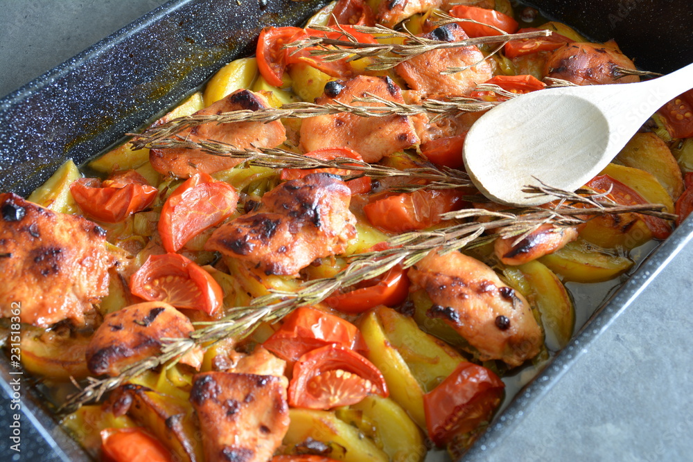 Hähnchenauflauf Mit Tomaten
