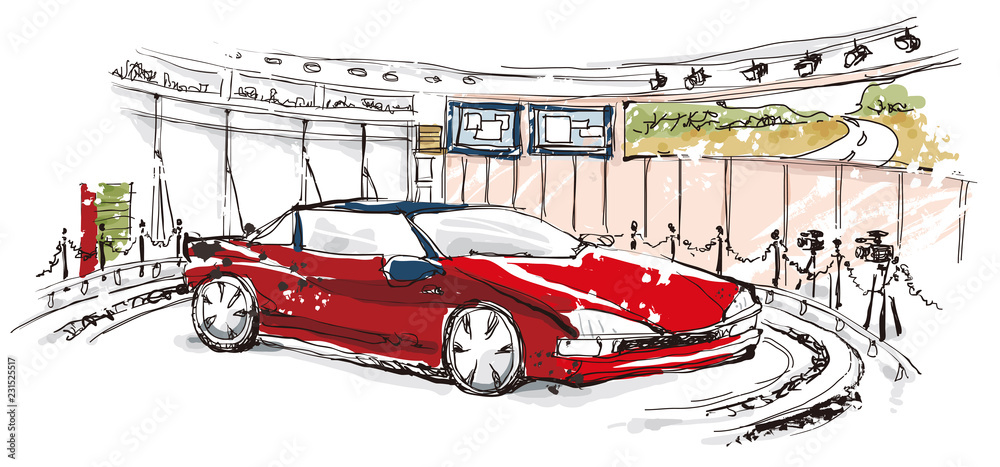 Car Show Stock Vector | Adobe Stock