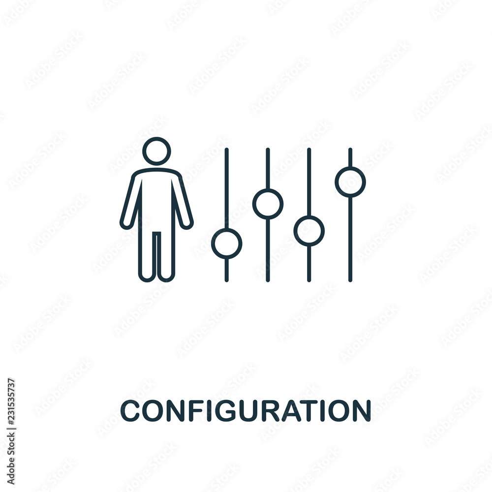 Configuration outline icon. Premium style design from project ... Configuration outline icon. Premium style design from project ...