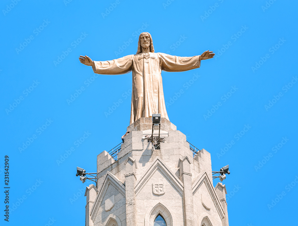 Famous Statue of Jesus Christ with open handed on top of the Church of ...