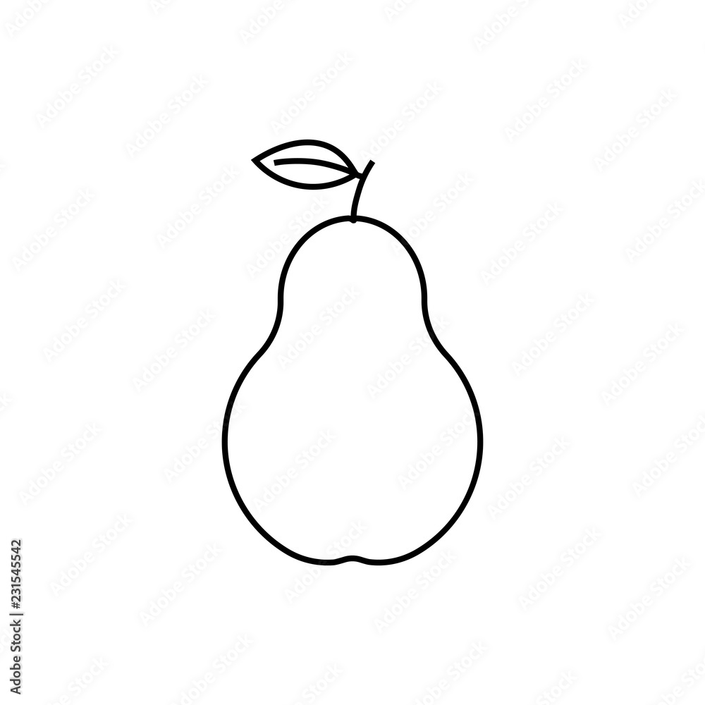 Pear concept line icon. Linear Pear concept outline symbol design. This ...
