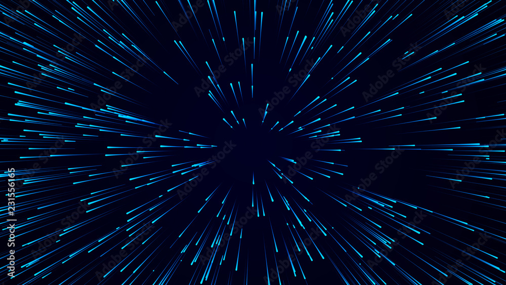 Abstract circular speed background. Starburst dynamic lines pattern ...